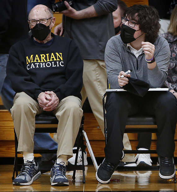 Marian Catholic celebrates chaplain’s 90th birthday - Chicagoland ...