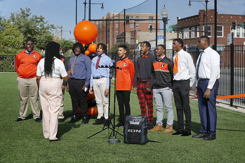Donations from Chicago Bears, NFL help Leo HS rebuild field - Photos ...
